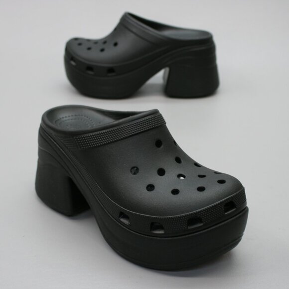 CROCS | Shoes | Black Platform Siren Clogs | Poshmark
